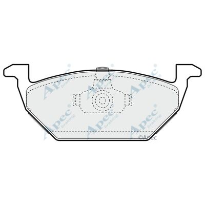 Brake Pads Set Front PAD966 Apec 1J0698151 1J0698151C 1JE698151B ...