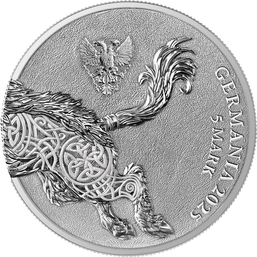 2025 Germania Mint Germania Beast Series Gullinbursti 1 oz Silver Coin ...