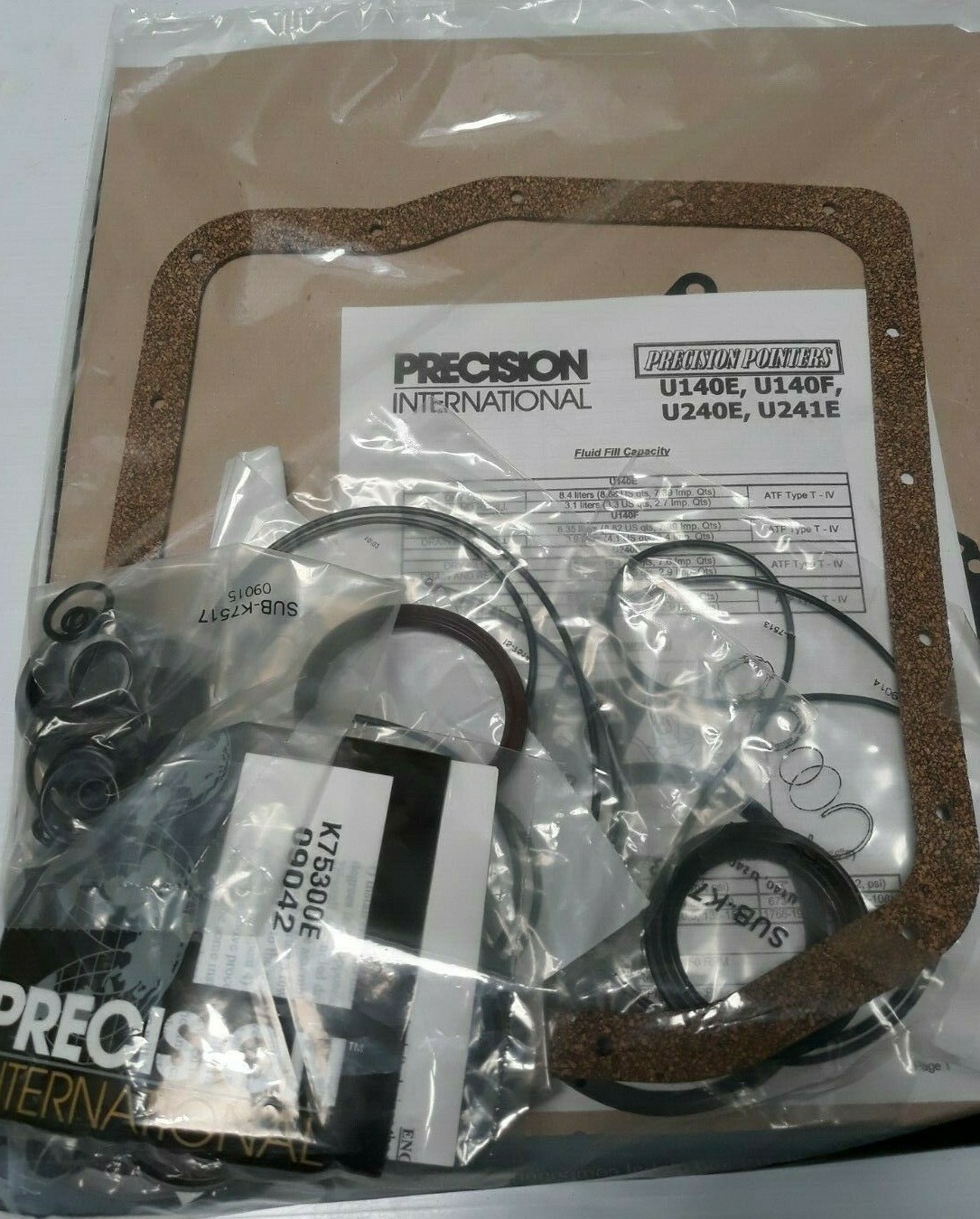 . U140E/F U240E U241E overhaul kit gasket set rings and seals 1998-2013 ...