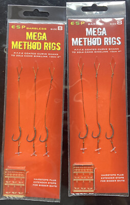 DRENNAN ESP CARP FISHING MEGA METHOD RIGS IN BARBED OR BARBLESS | eBay UK