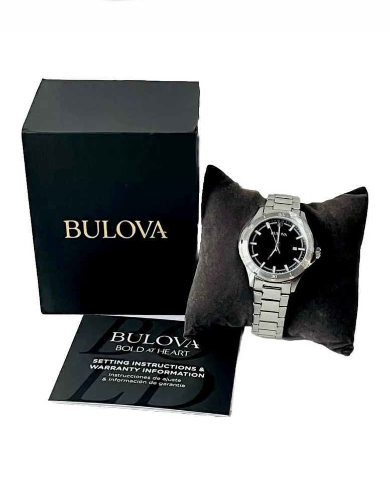 Bulova Men’s Marine Star 96B377 Chronograph Watch Silver-Tone 45mm NWT ...