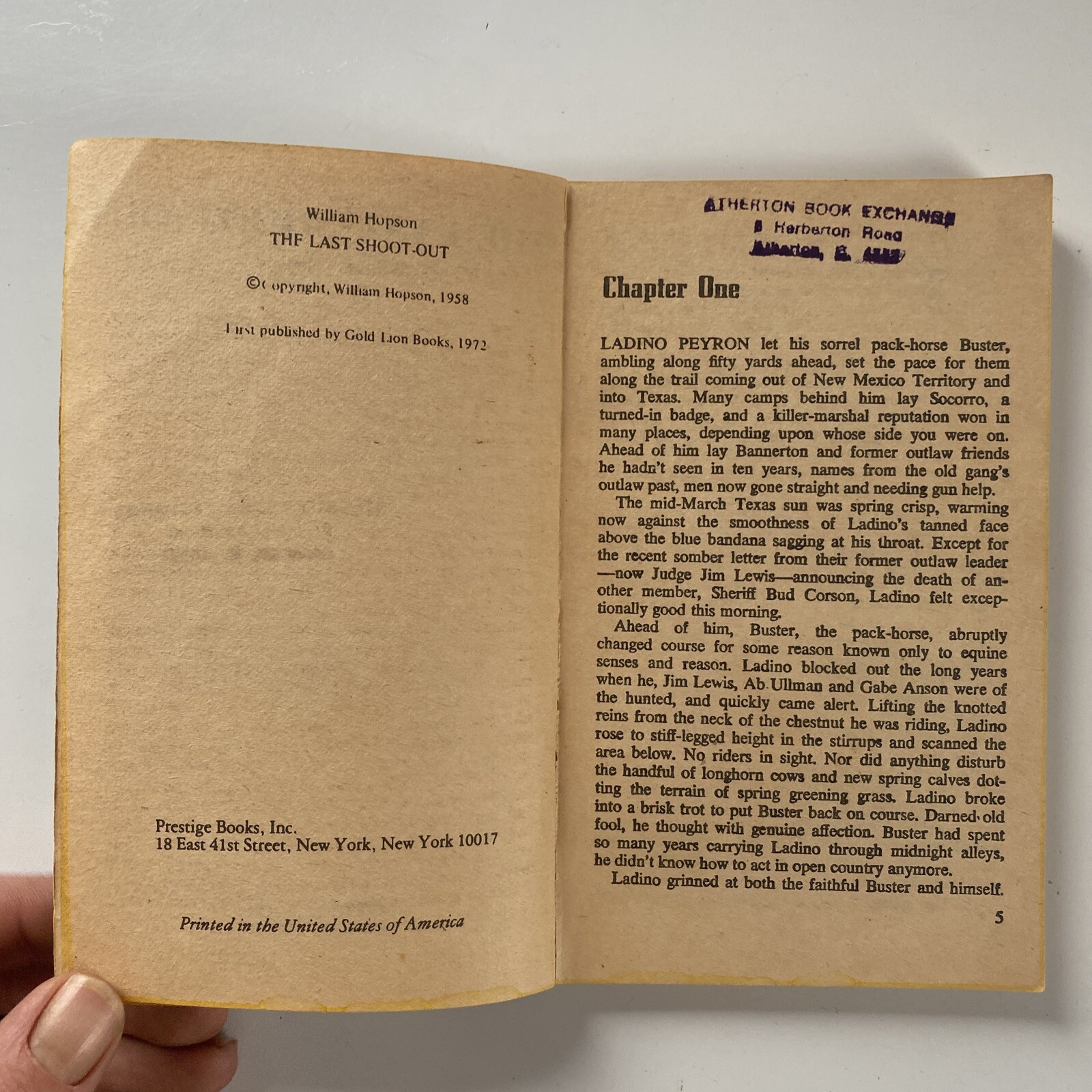 The Last Shootout, William Hopson (1972) Vintage Western Book Novel ...