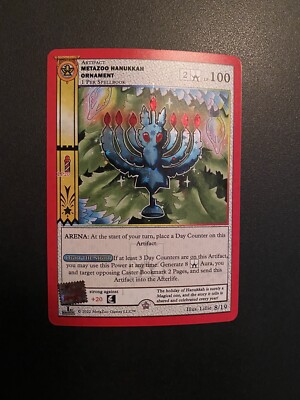 (x1) Metazoo 2022 Christmas METAZOO HANUKKAH ORNAMENT 8/19 Reverse Holo ...