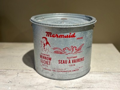 Galvanized Steel Mermaid Minnow Bucket Made for Canadian Tire | eBay