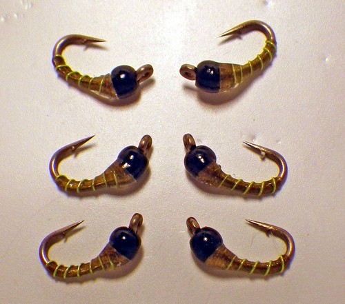 Tungsten EPOXY Zebra Midge Olive Chart Fly Fishing Flies Trout Flies ...