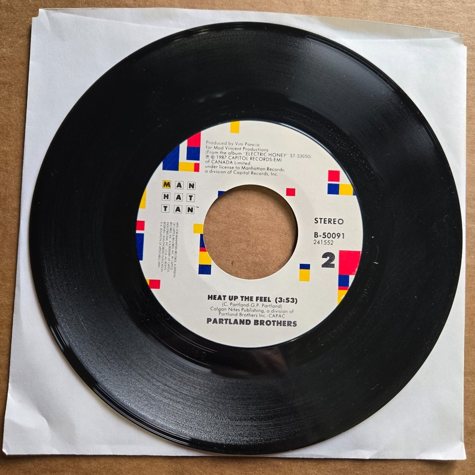 PARTLAND BROTHERS One Chance/Heat Up The Feel 45 7" Record Vinyl ...
