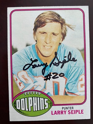 Larry Seiple signed MIAMI DOLPHINS card 1976 Topps 17-0 | eBay