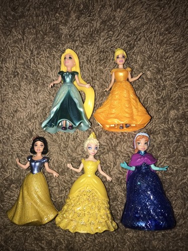 Disney Princess Magic Clip LOT of 5 Dolls with Removable Dresses 4 ...