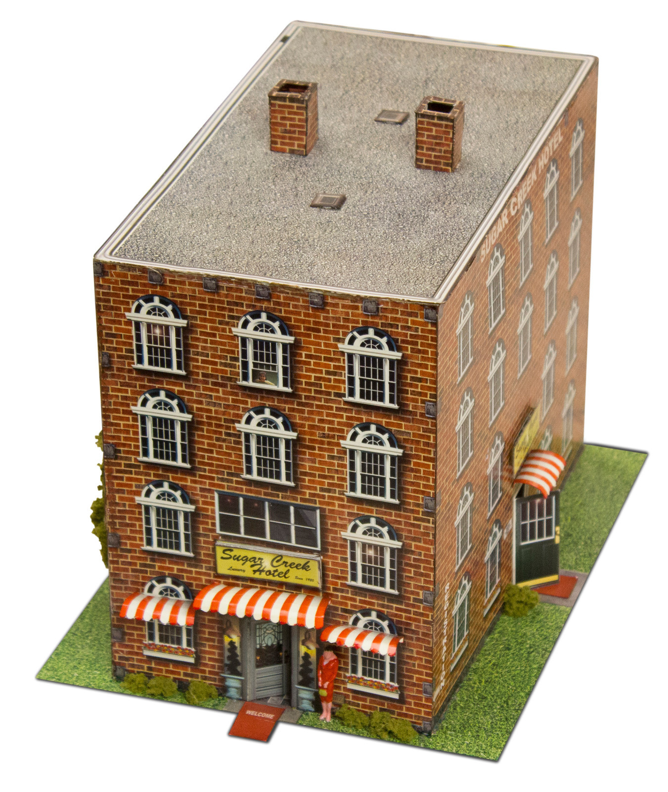 1:87 HO Scale "Hotel" Photo Real Scale Building Kit Track Accessories ...
