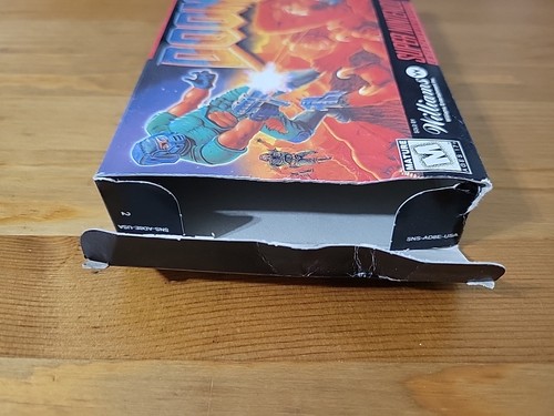 Doom SNES BOX, REGISTRATION CARD, TRAY, & INSERTS ONLY, NO GAME ...
