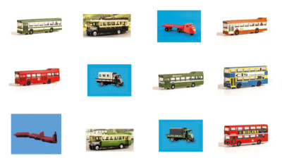 OO/HO Modelscene buses and lorries - unpainted plastic model kits (12 ...