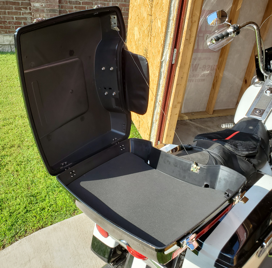 Black Razor Trunk Pack w/Backrest For Harley Touring Street Road Glide ...