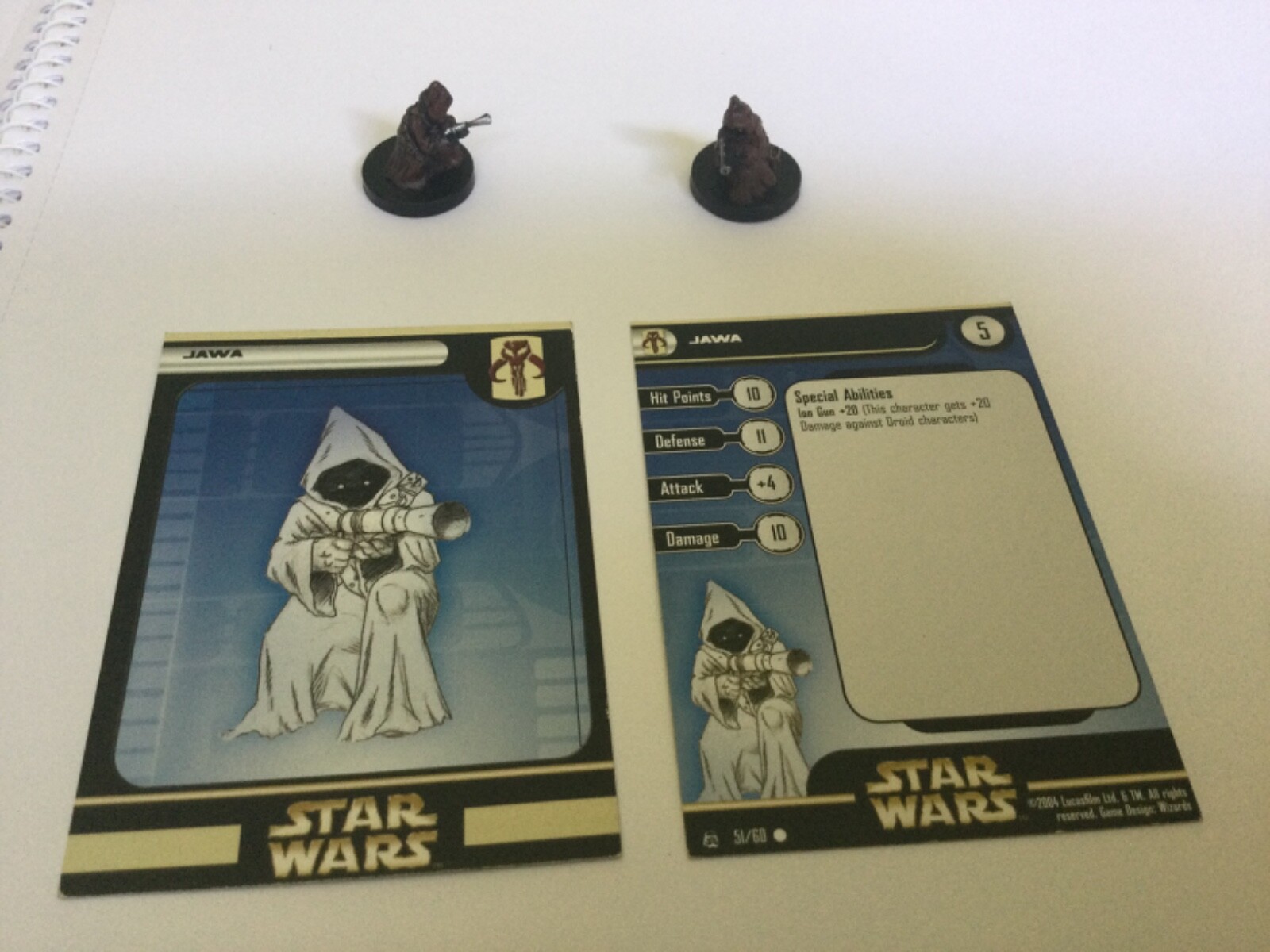 2 x Jawa Star Wars Miniature with stat card | eBay Australia