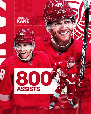 Patrick Kane 800 Career Assists Collage Detroit Red Wings 8x10 NHL ...