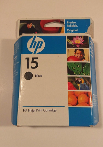 Genuine HP 15 Ink Cartridge Black Unopened C6615DN Expired | eBay