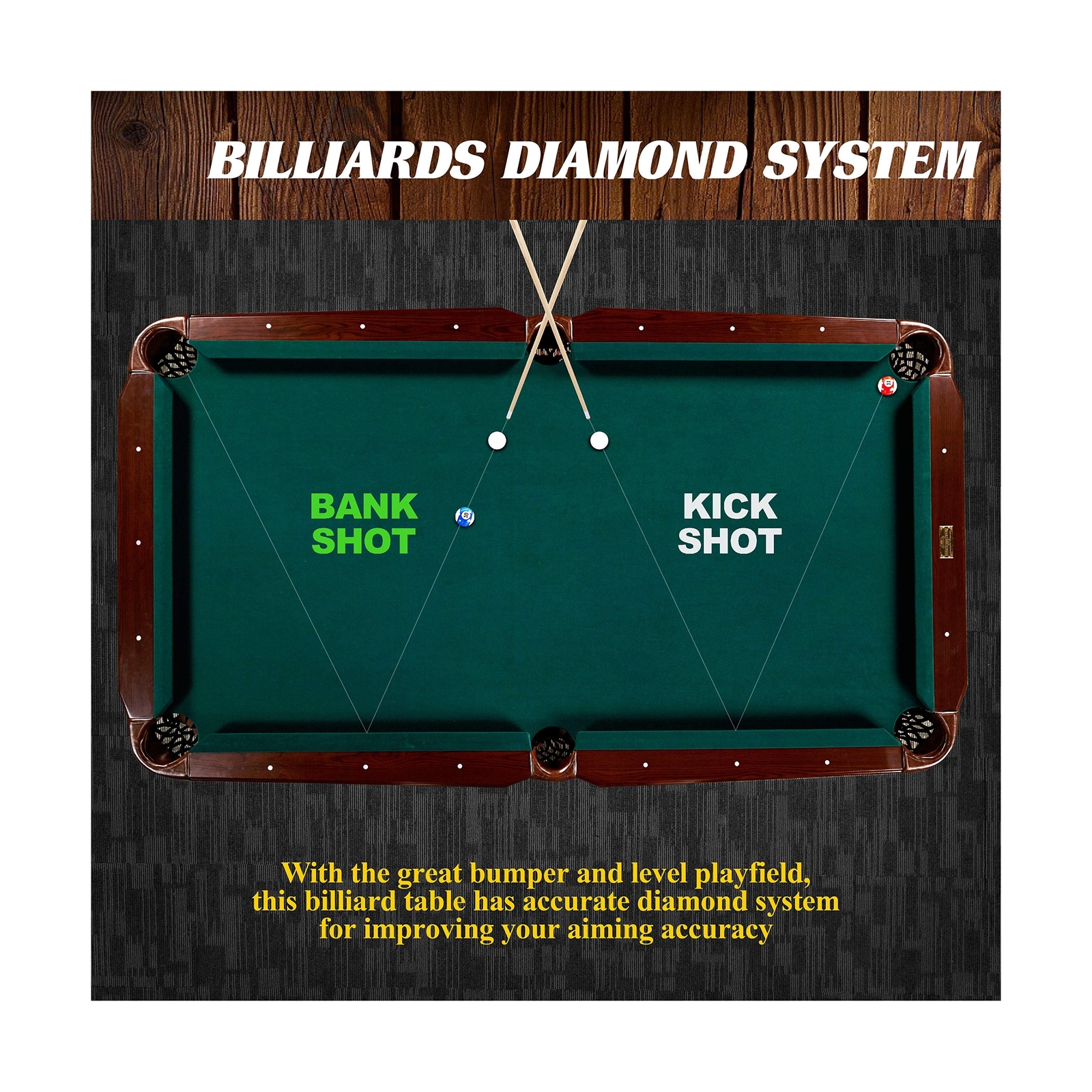Barrington Billiards 7.5' Springdale Drop Pocket Table with Pool Ball ...