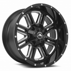 AMERICAN OFF-ROAD A106 20X12 6X120 Offset -44 Black Milled Spoke ...