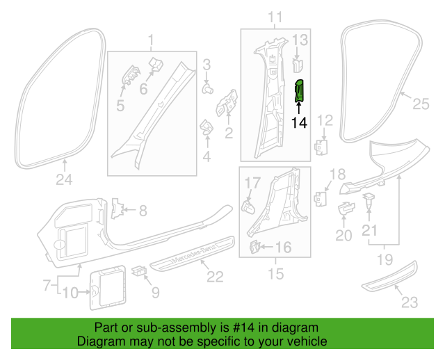 Mercedes Benz E 53 43 AMG E400 E300 E450 2017-2023 Air Vent Black ...