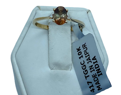 Andalusite & Diamond 9K Gold Ring Size P-Q / 8 tcw 0.78cts | eBay UK