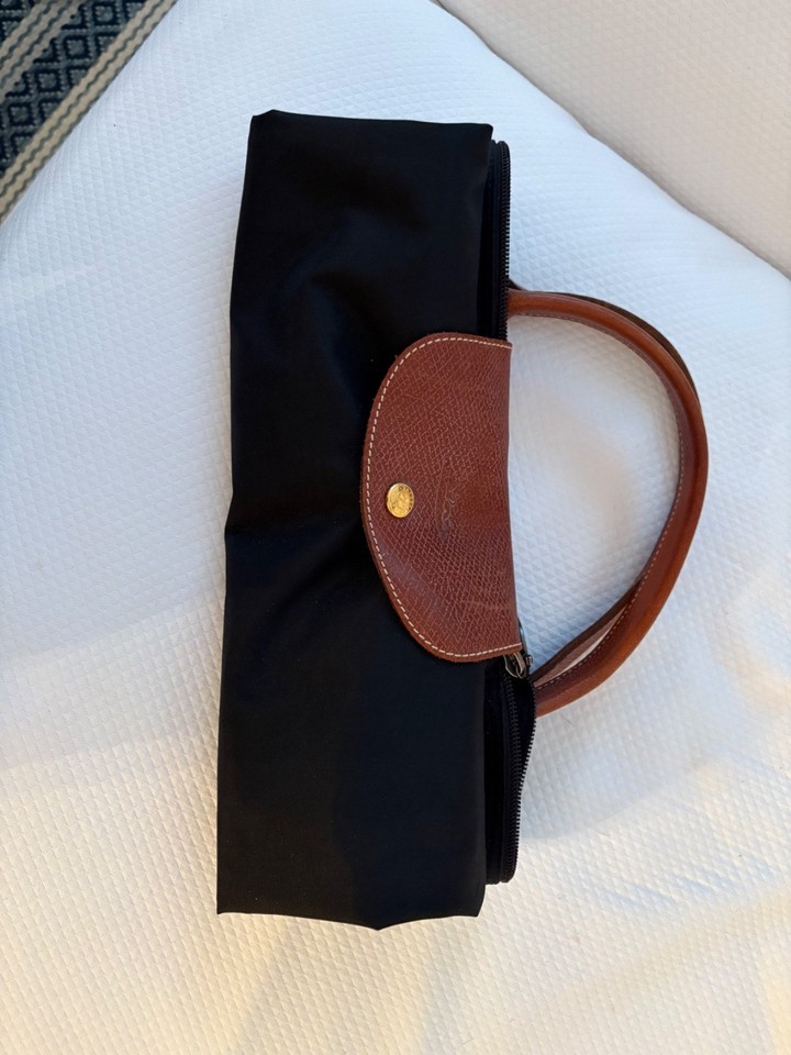 Longchamp Paris Le Pliage Original L Travel bag Black - Recycled canvas ...