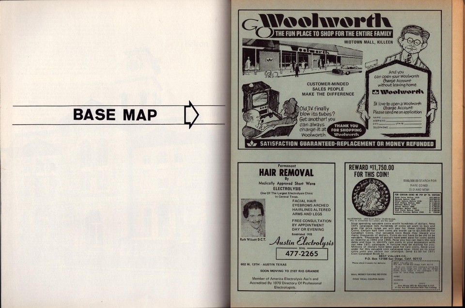 1971 Map & Guide to Fort Hood US Army Base 11" x 8" | eBay UK