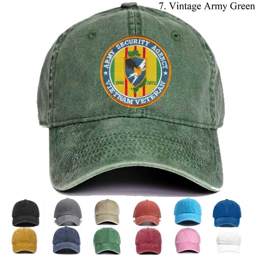 Custom Embroidered Hat Army Security Agency Vietnam Veteran, Veteran ...