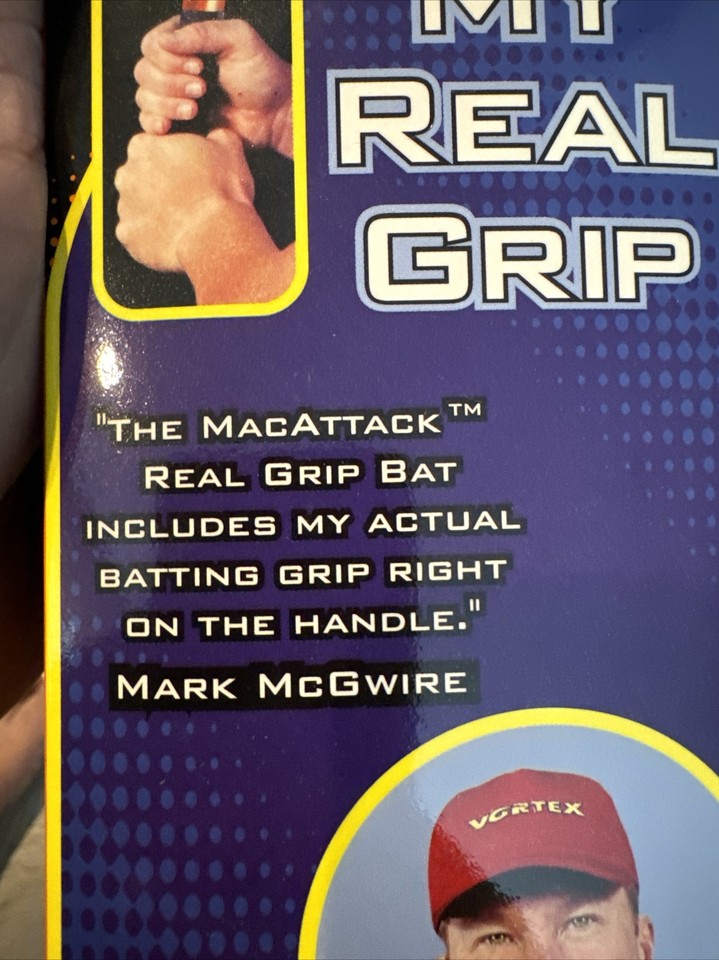 Vintage Nerf VORTEX Mark McGwire MAC ATTACK POWER BASEBALL Bat New Mint ...
