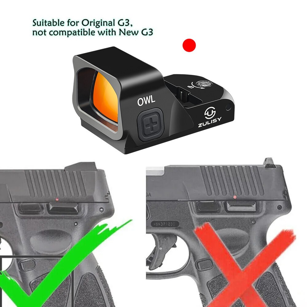 G2c Taurus Accessories Tactical Red Dot Sight With Mounts - 3 MOA Open ...