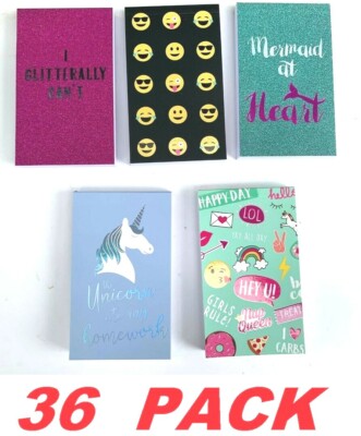 Eccolo Mini Notepads Journals Fun Artistic Notepad (36 PACK) Assorted ...