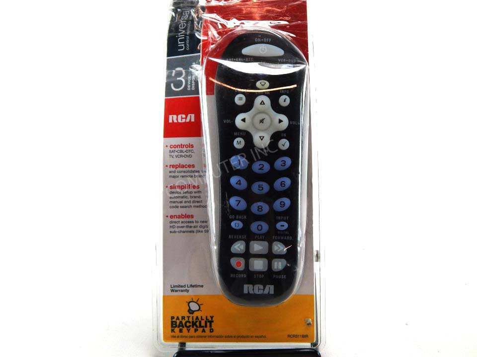 RCA - RCR311BIR Three-Device Universal Remote Control | eBay