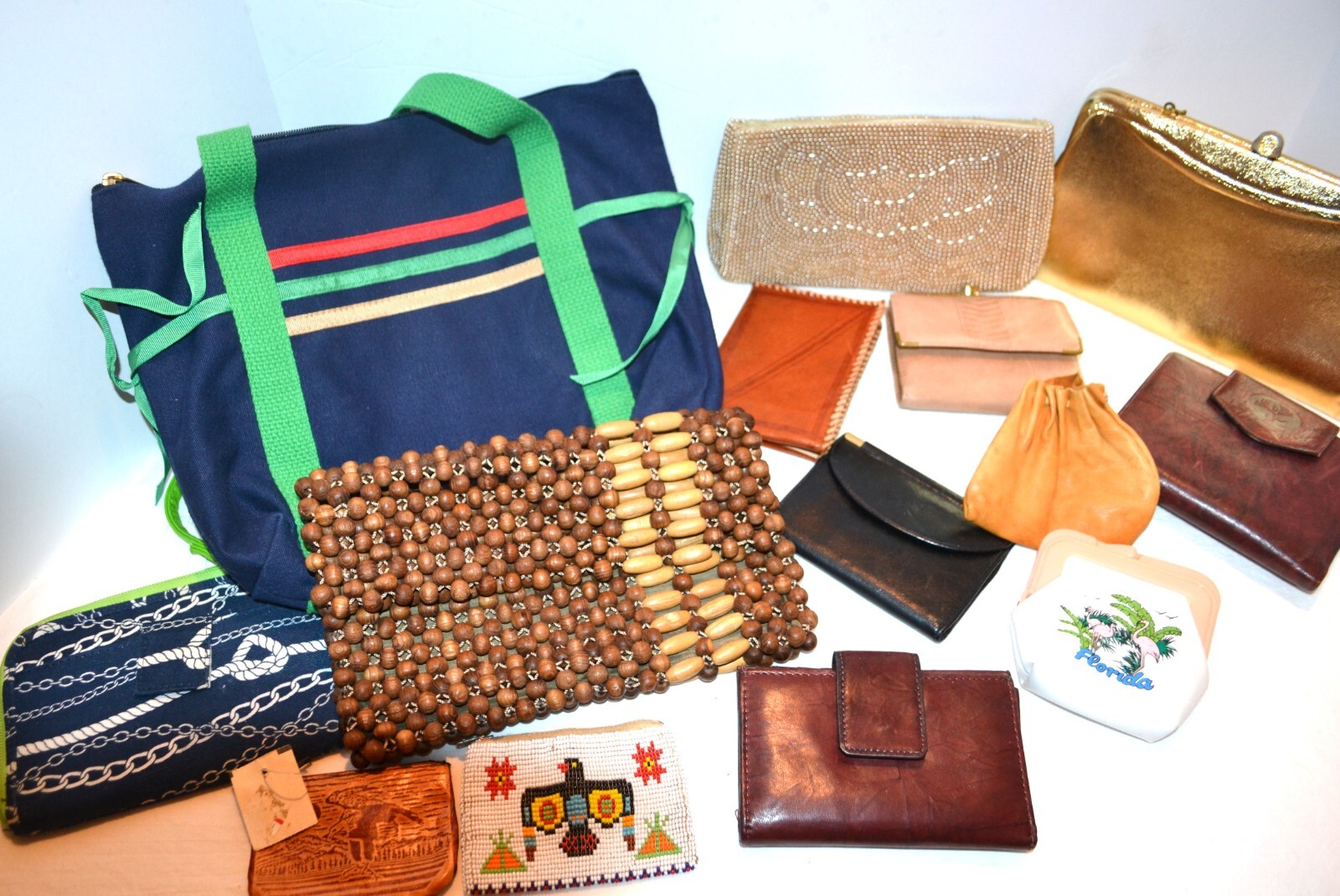 Vintage Purses 50s Banner House Party Mod Clutches Beads Coins Florida ...