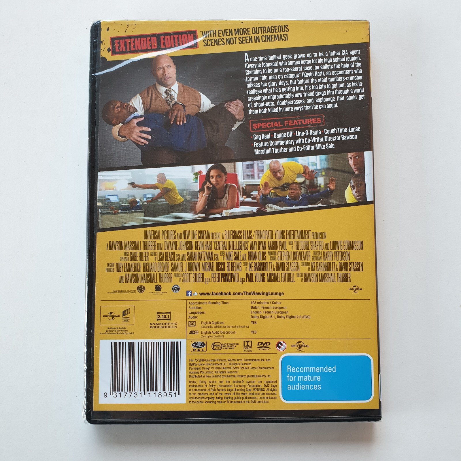 Central Intelligence (DVD, 2016) for sale online | eBay
