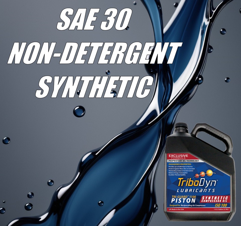 TriboDyn 1100 SAE 30W ISO 100 OIL Piston Synthetic Air Compressor Oil ...