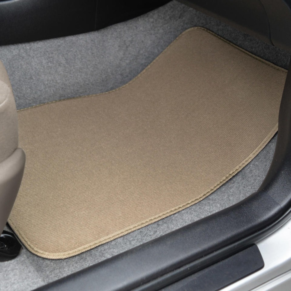 Car Carpet Floor Mats 4 Piece Vinyl Heel Pad Rug for Sedan & SUV Car ...