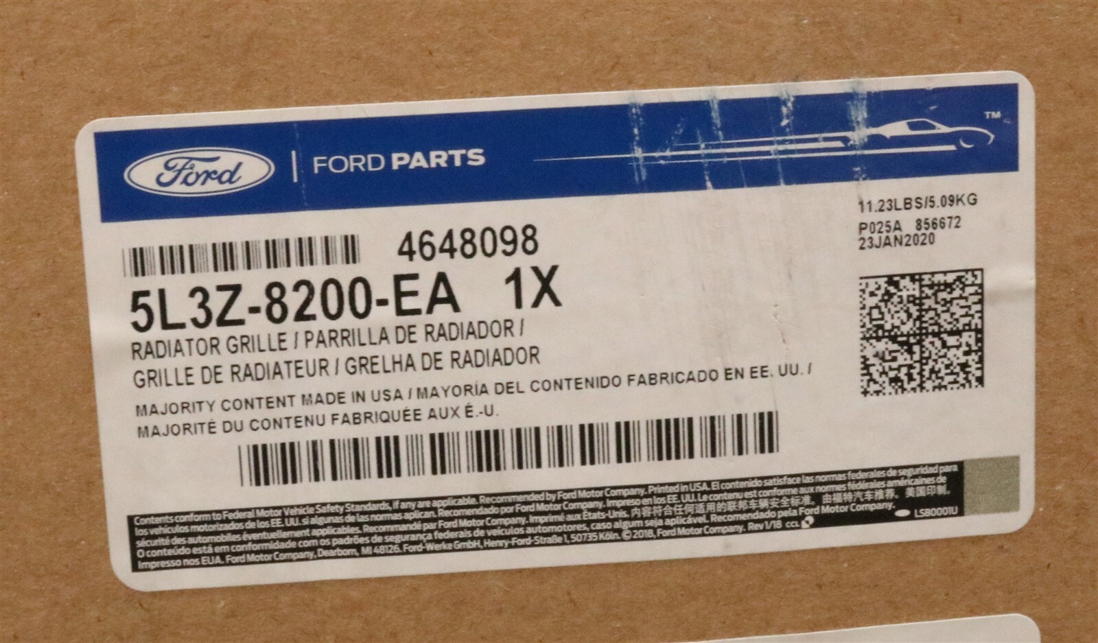 NEW OEM Ford Radiator Grille Gray w/ Surround Trim 5L3Z-8200-EA F-150 ...