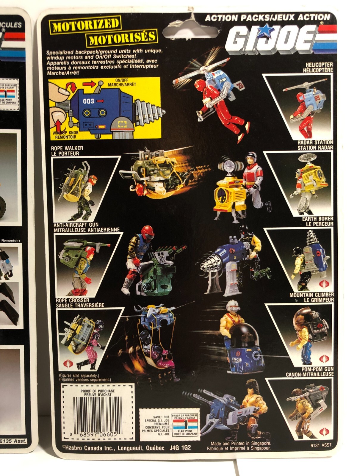 GI Joe Lot of 3 Canadian Cardbacks Accessory Pack Action Vehicle Pack ...