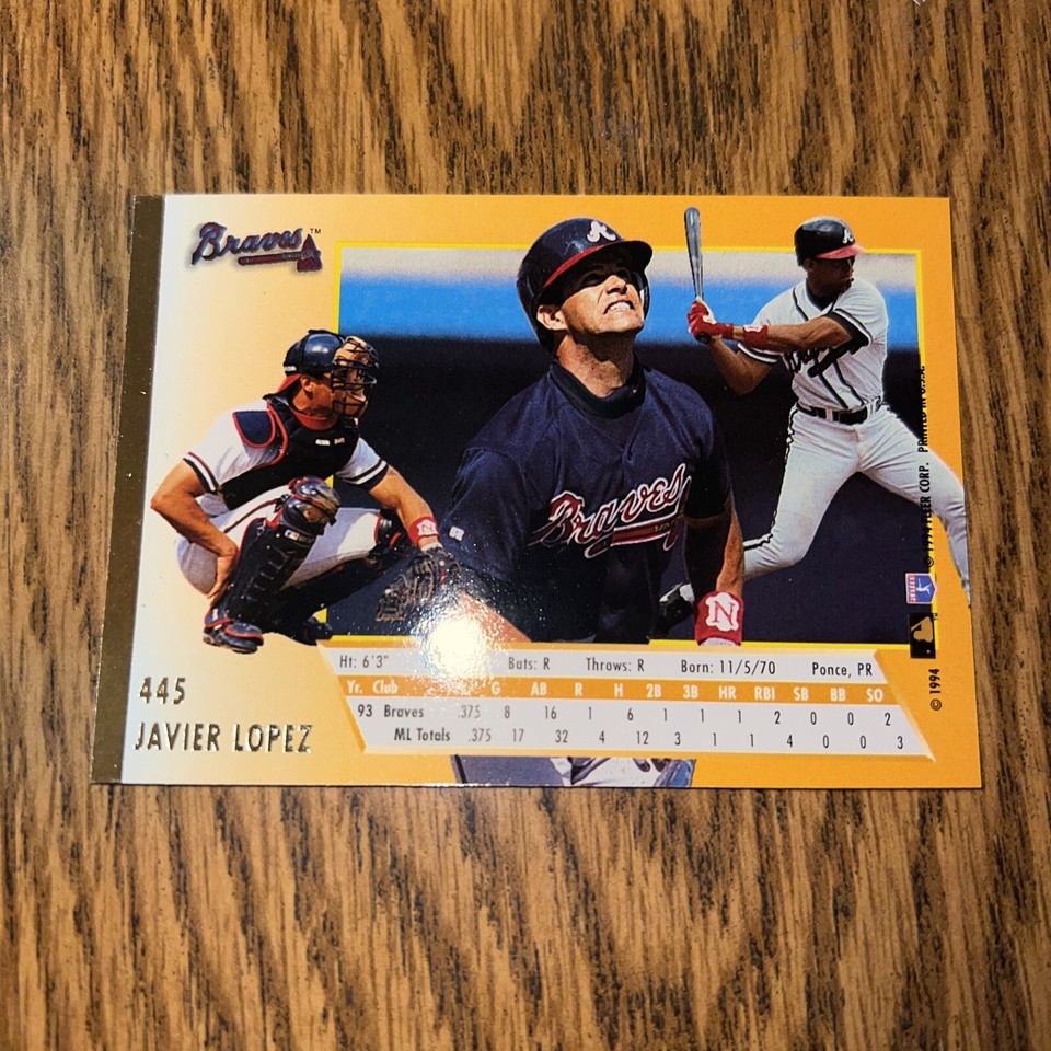 1994 Fleer Ultra Javier Lopez Baseball Card #445 Braves | eBay