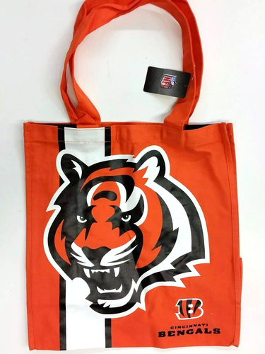 Cincinnati Bengals Reusable Canvas Shopping Tote Bag New NFL Licensed ...