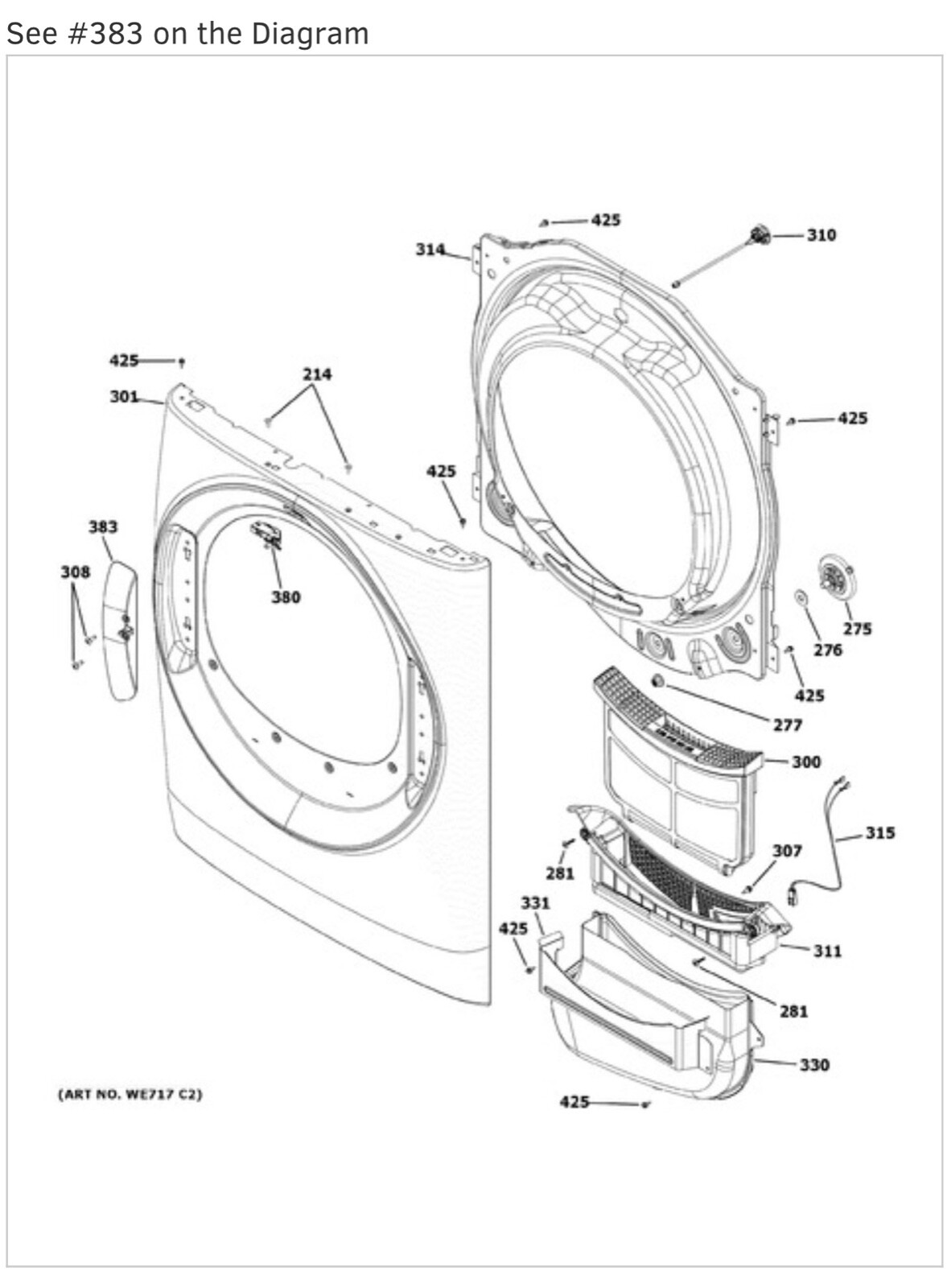 WE01X34284 - Replaces WE01X30017 : DOOR STRIKE GRAY - Genuine GE OEM | eBay