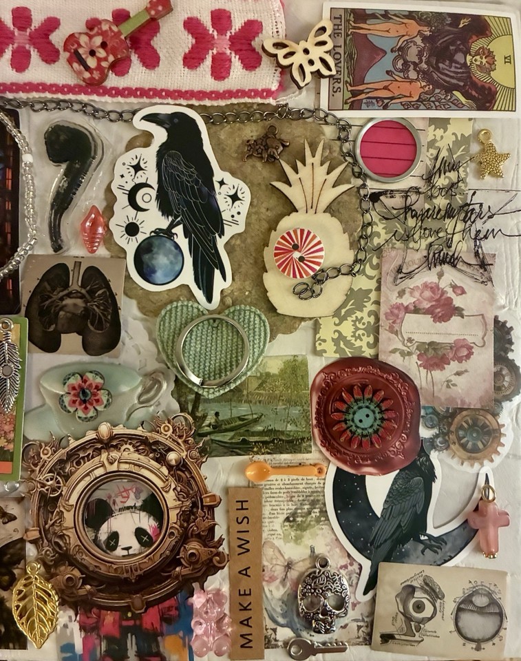 Vintage Style Junk Journal Ephemera Charms Oddities Junk Drawer Art Lot ...