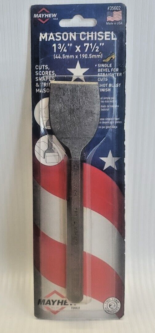 Mayhew Mason's Chisel - 1 3/4 in. x 7.1/2 in Model# 35602 New Sealed | eBay