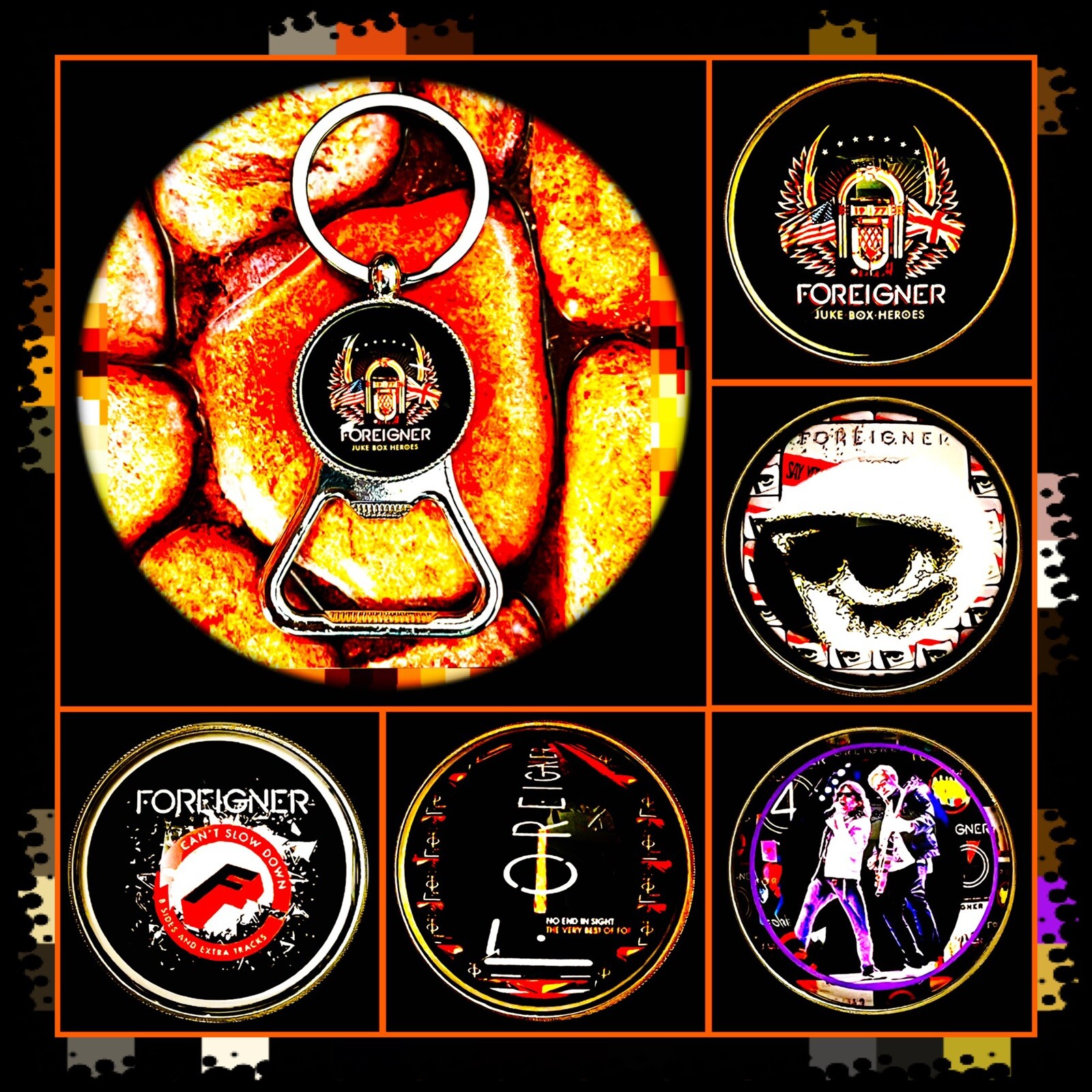 FOREIGNER BOTTLE OPENER KEYCHAIN OF FIVE ROCK N’ ROLL ACCESSORIES | eBay