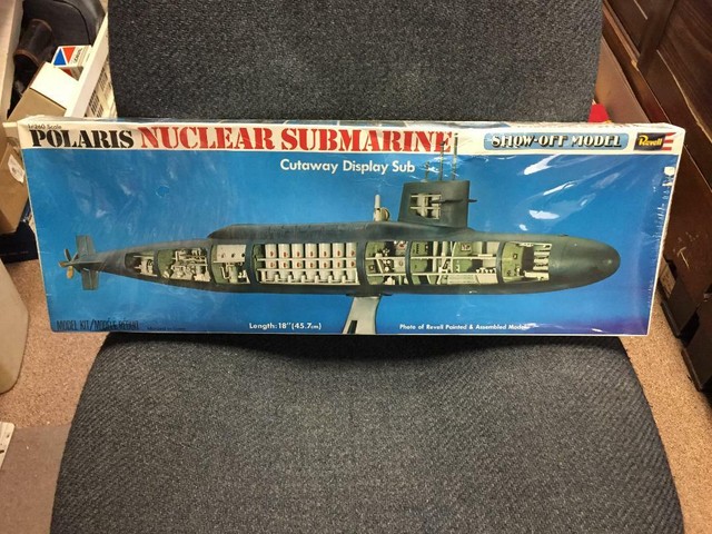 Vintage1975 Revell Polaris Nuclear Submarine Cutaway Display Sub Model ...