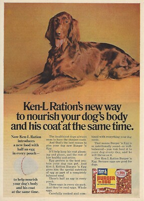 1975 Ken-L Ration Burger 'N Egg Dog Food Pet vintage Print Ad 70's ...