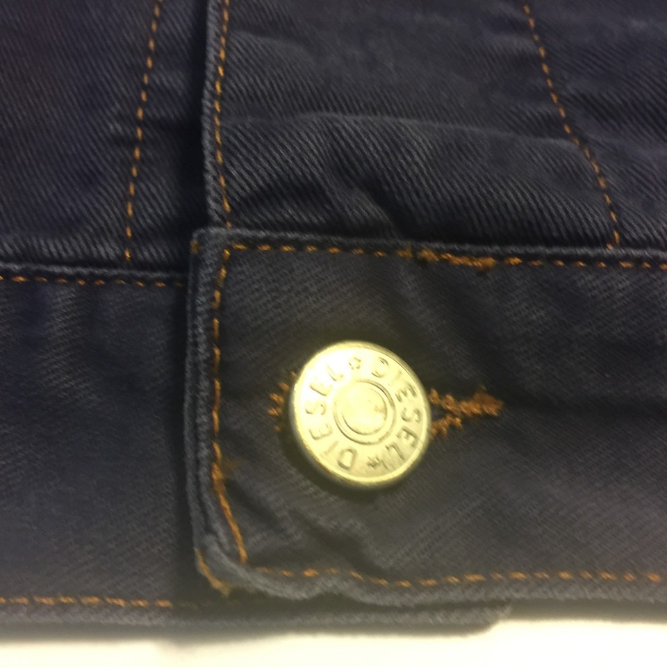 Diesel Womens Purple Denim Jean Jacket Size 12 100% Cotton Freight ...