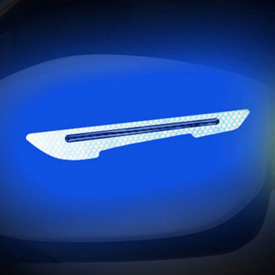 2x Car Reflective Carbon Fiber Car-Side Mirror Warning Decal Sticker ...