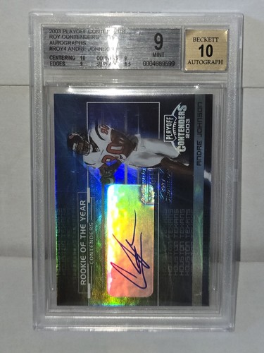 2003 Playoff Contenders ROY Autographs ANDRE JOHNSON Autograph Rookie ...