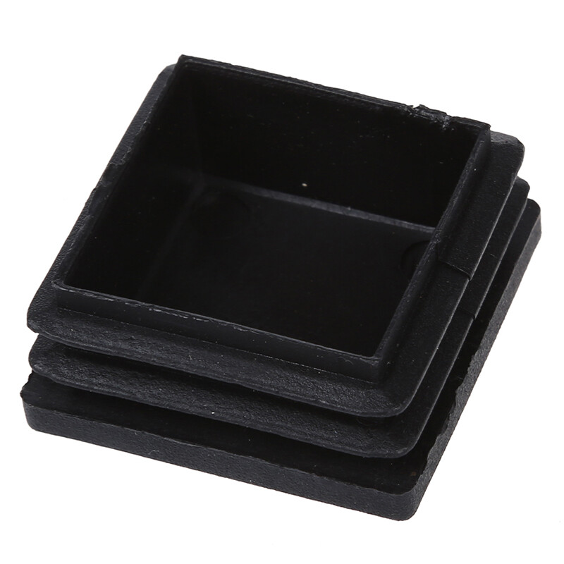 40mm x 40mm Plastic Square Tube Inserts End Blanking Caps Black 10 Pcs ...