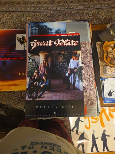 Great White Psycho City 1992 Capitol Records 20x30 Orig CD/Album Promo ...