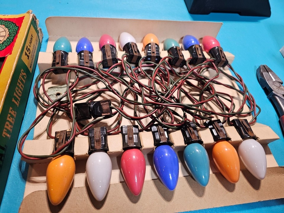 Vintage IMPERIAL 15 Light C-9 INSIDE Paint Bulb SANTA | eBay